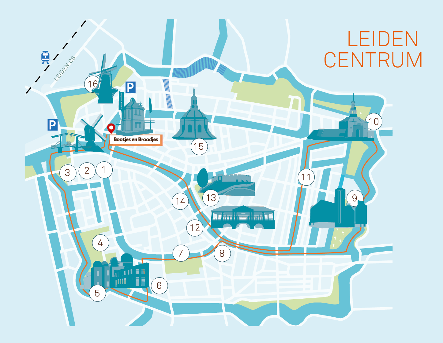 guided canal tour Leiden - Bootjes en Broodjes